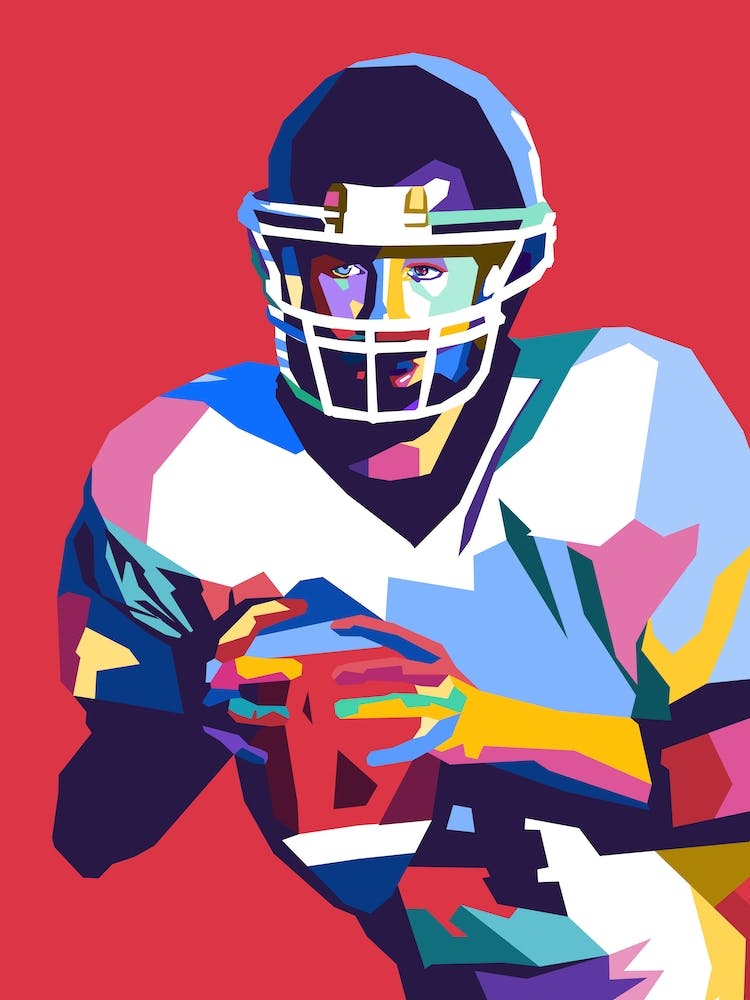 American Football Pop Art 10 Art Print by Pop Art Brain – Fy!