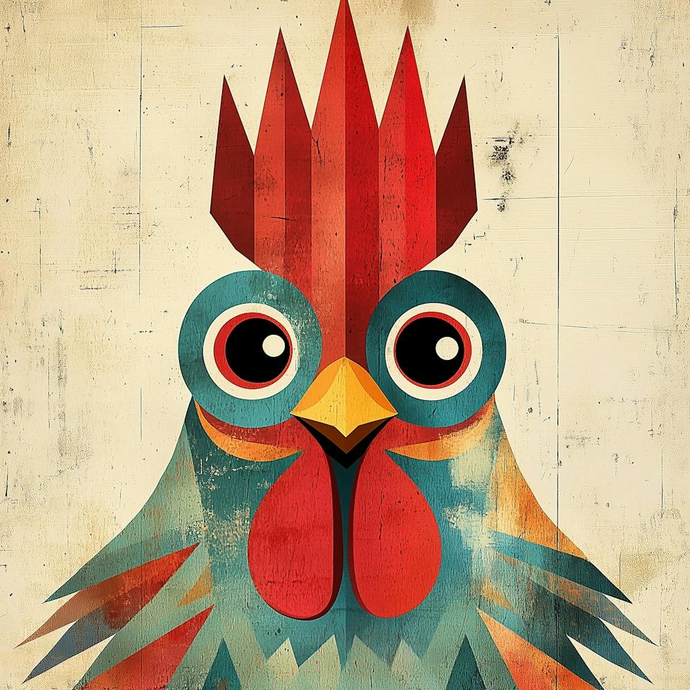 Aztec Rooster Art Print by der Mumpitz – Fy!