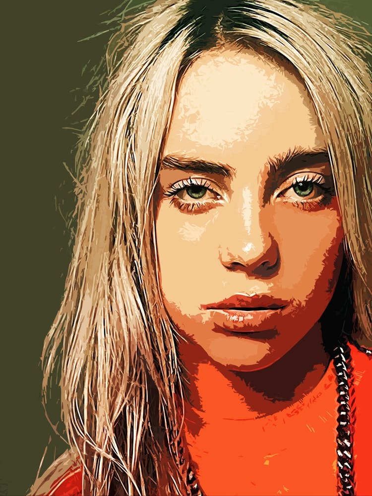 Billie Elish 2 Art Print by music soul – Fy!