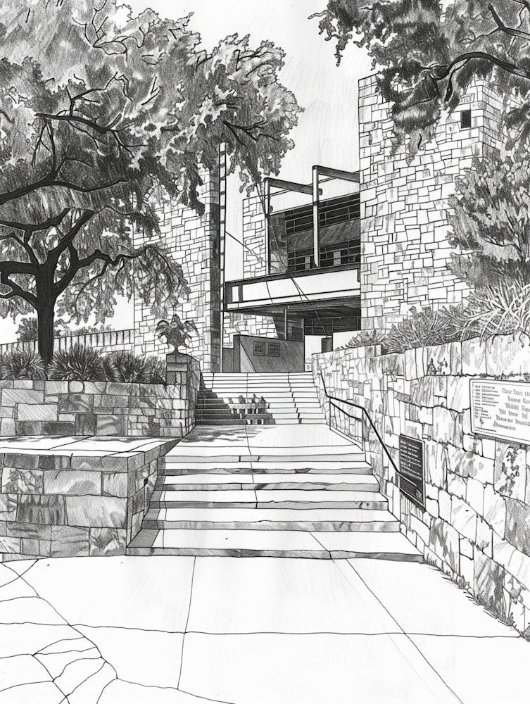 The Bullock Texas State History Museum Austin Texas Black And White ...