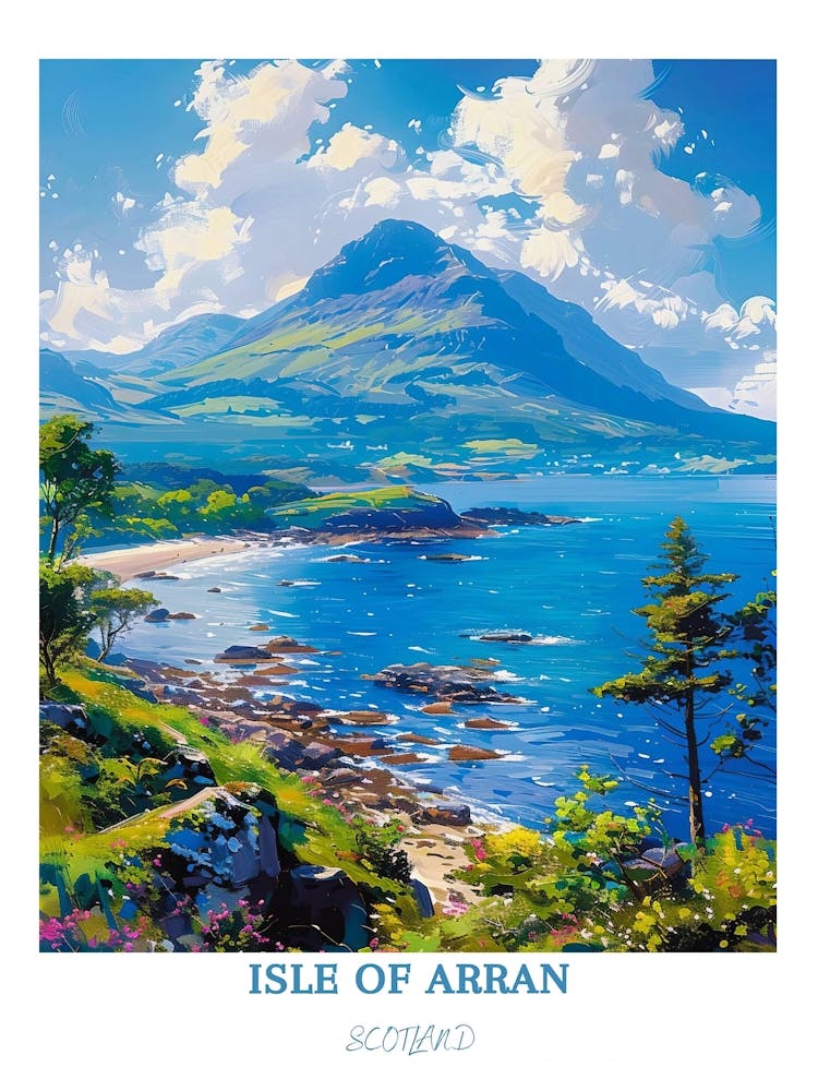 Isle Of Arran Art Isle Of Arran Poster Isle Of Arran Print Arran Travel ...