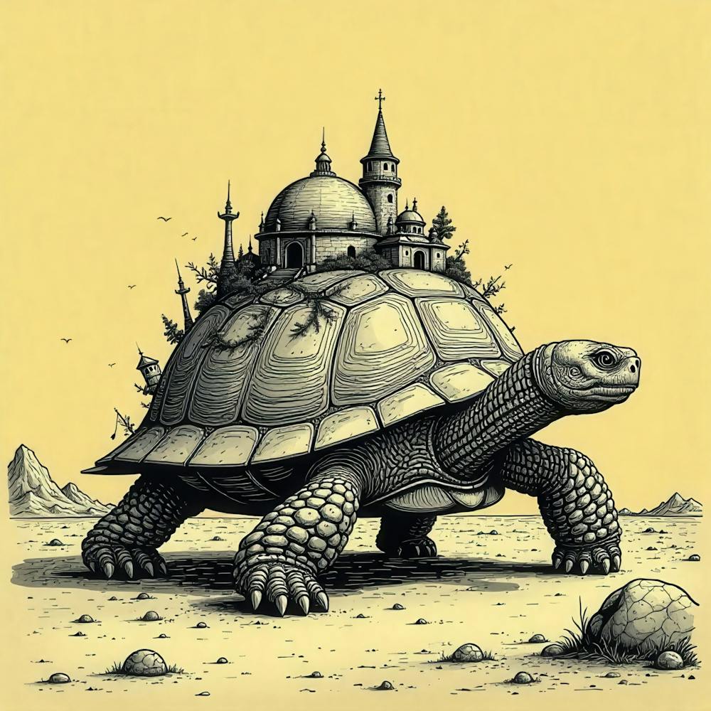 Turtle On Top Of A Castle Art Print by AnikArts – Fy!