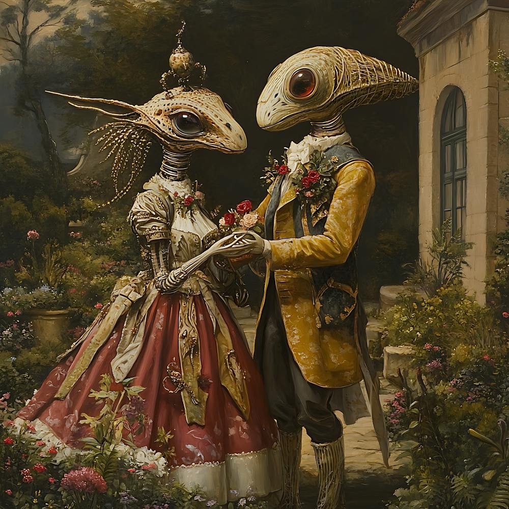 Alien Couple 4 Art Print by BestArt – Fy!