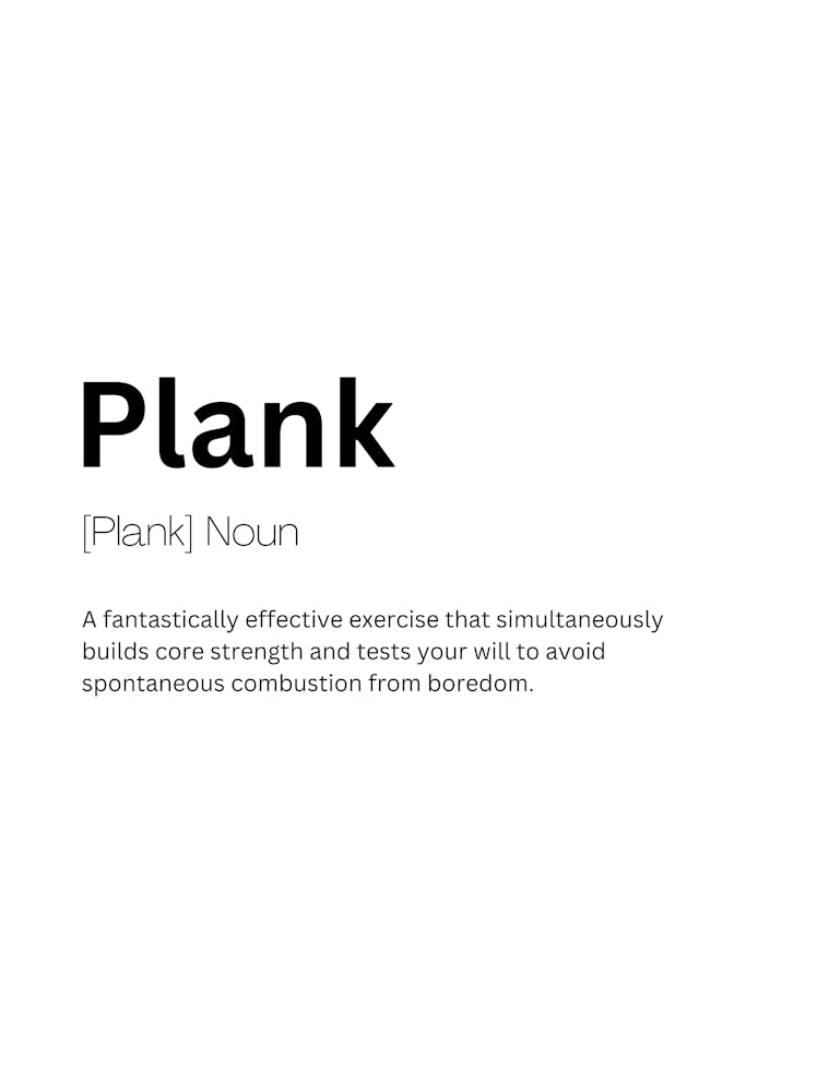 Plank Definition Meaning Art Print by Kaigozen – Fy!