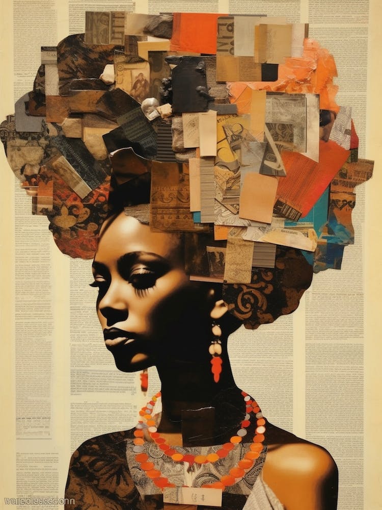 Afro Collage Portrait 2 Art Print by AfroFusion – Fy!