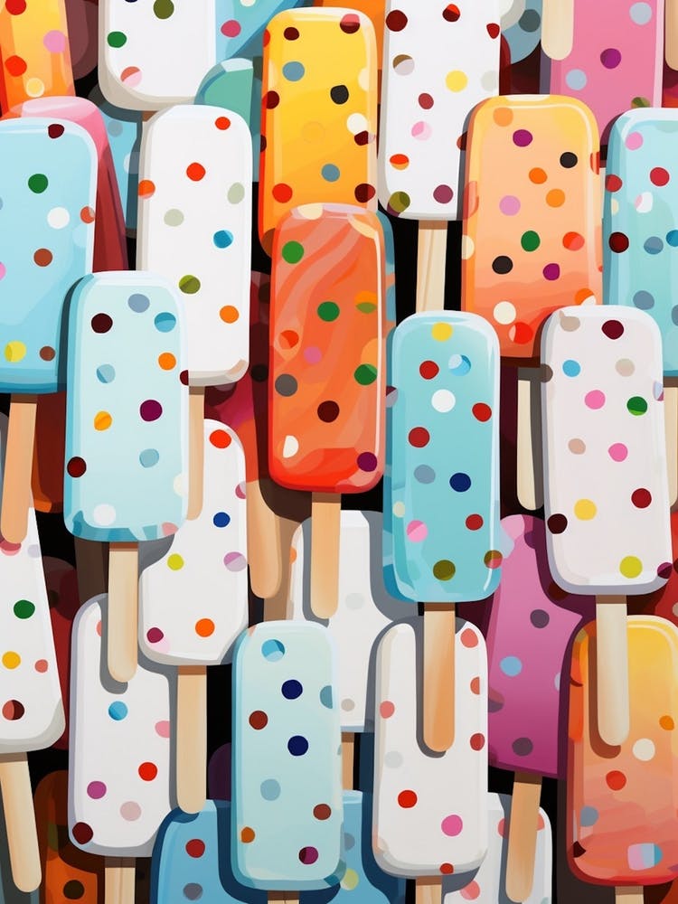 Dotty Ice Pops Art Print by PopArt Pals – Fy!