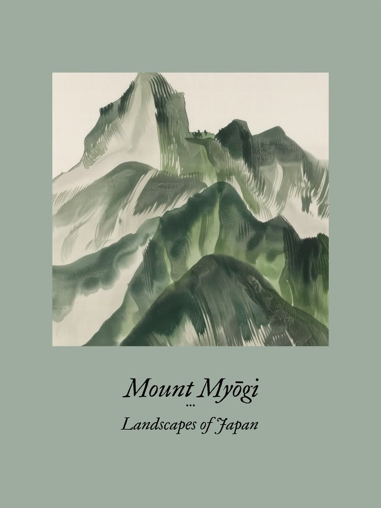 Landscapes Of Japan Mount Myogi 4 Art Print by Hue Horizons Art Prints ...