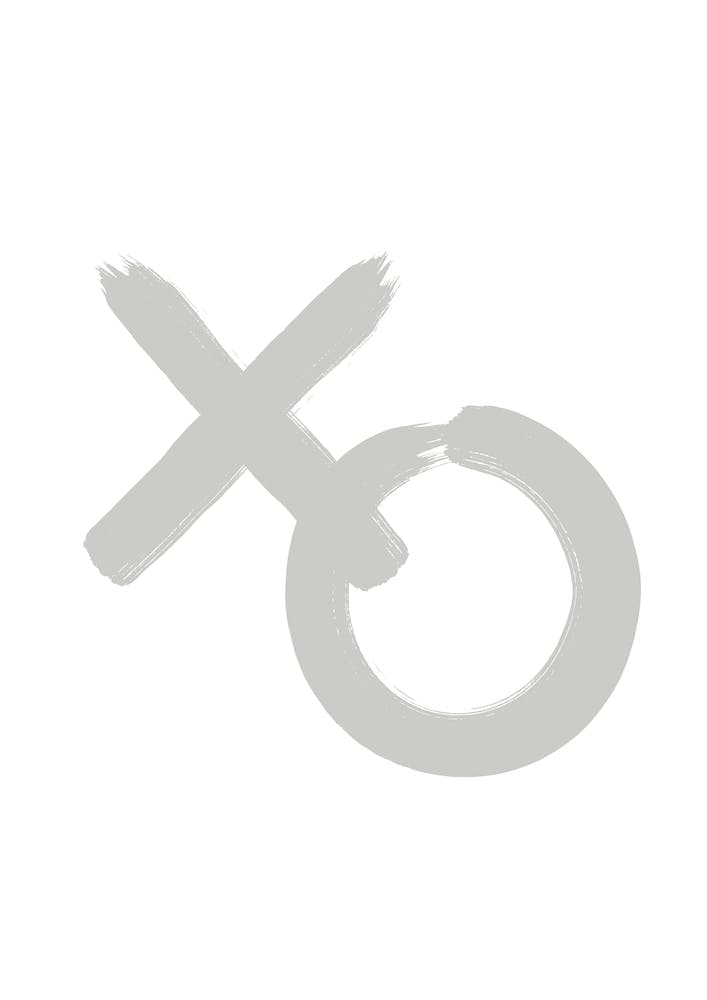 Grey Xo Art Print by The Crayon Studio – Fy!