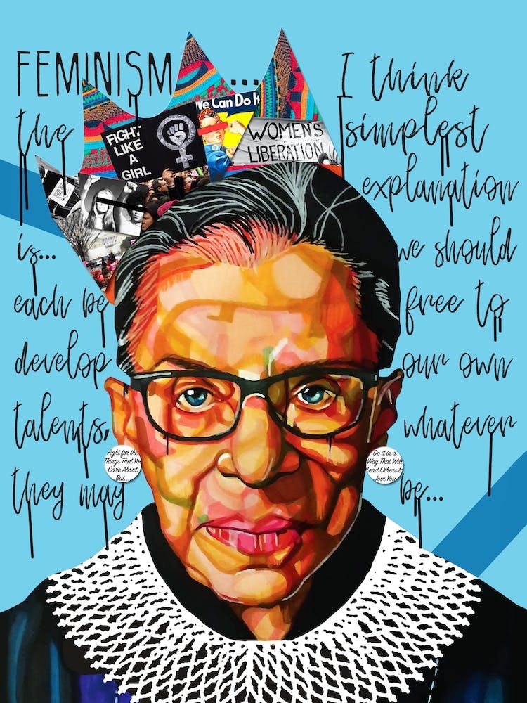 Notorious rbg Art Print by DomoINK – Fy!