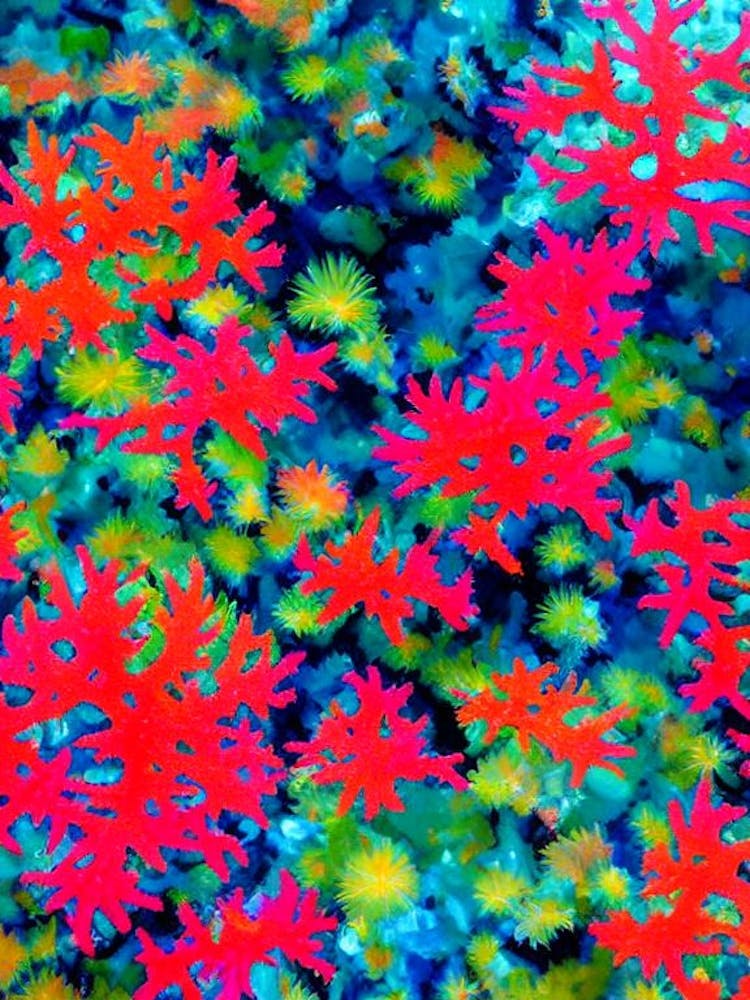Acropora Gemmifera 2 Vibrant Painting Art Print by Reef Reflections – Fy!