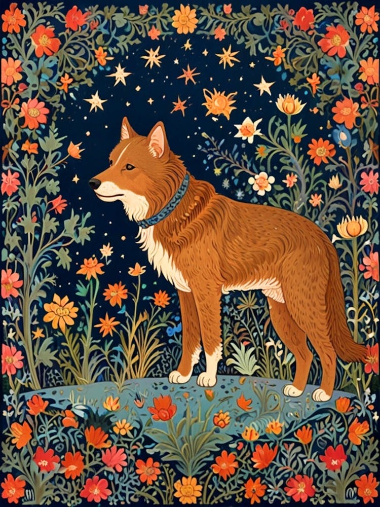 William Morris Wolf In The Night Art Print by Len Len – Fy!