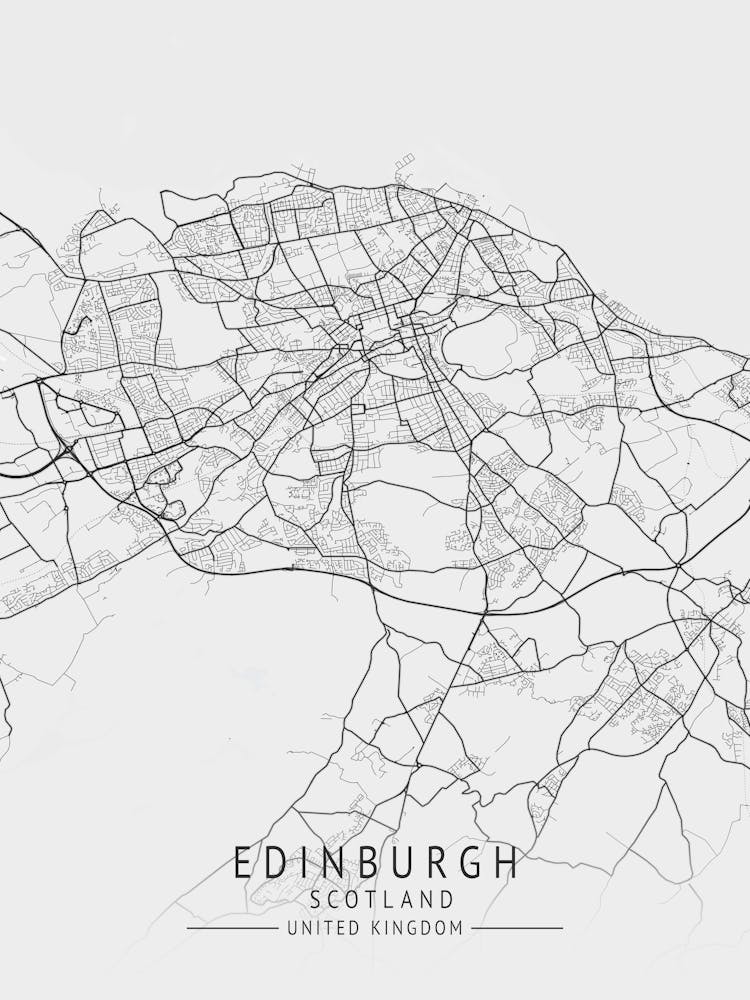 Edinburgh City Map Art Print by Promatic Art – Fy!