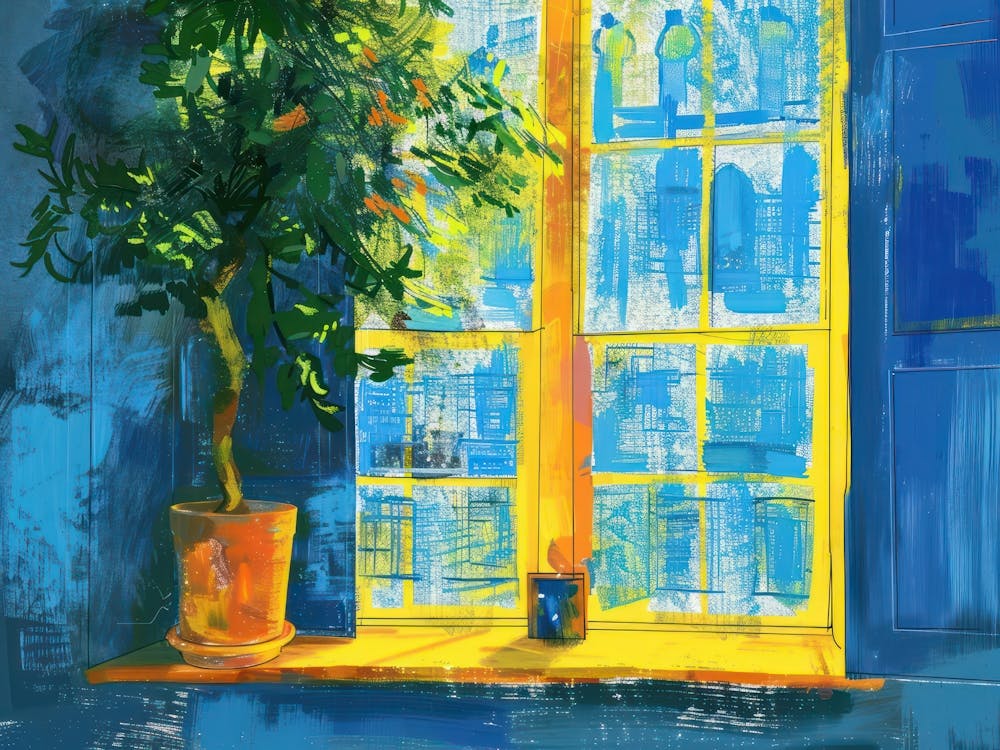 Vigo From The Window View Painting 1 Art Print by Urban Vistas – Fy!