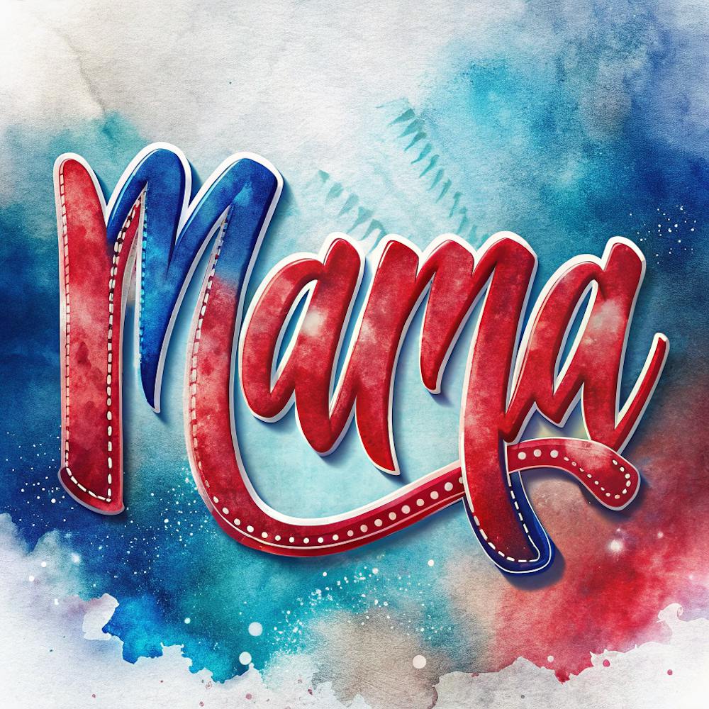 The Word Mama In A Modern Decorative Font Wit Art Print by Posterly ...