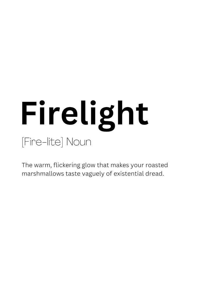 Firelight Definition Meaning Art Print by Kaigozen – Fy!