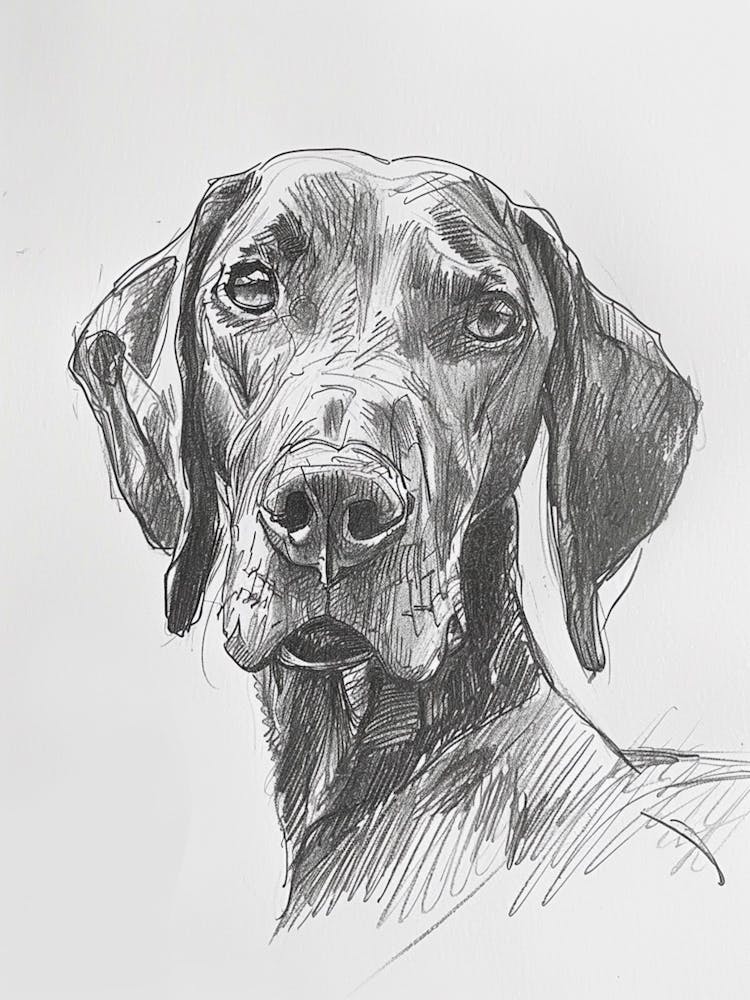 Redbone Hound Dog Charcoal Line 2 Art Print by Woof and Whiskers – Fy!