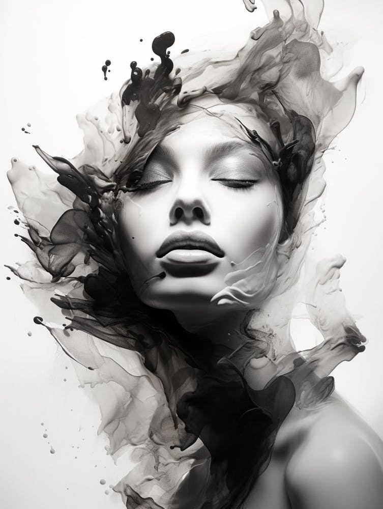 Ephemeral Beauty Abstract Black And White 7 Art Print by Abstract Art ...