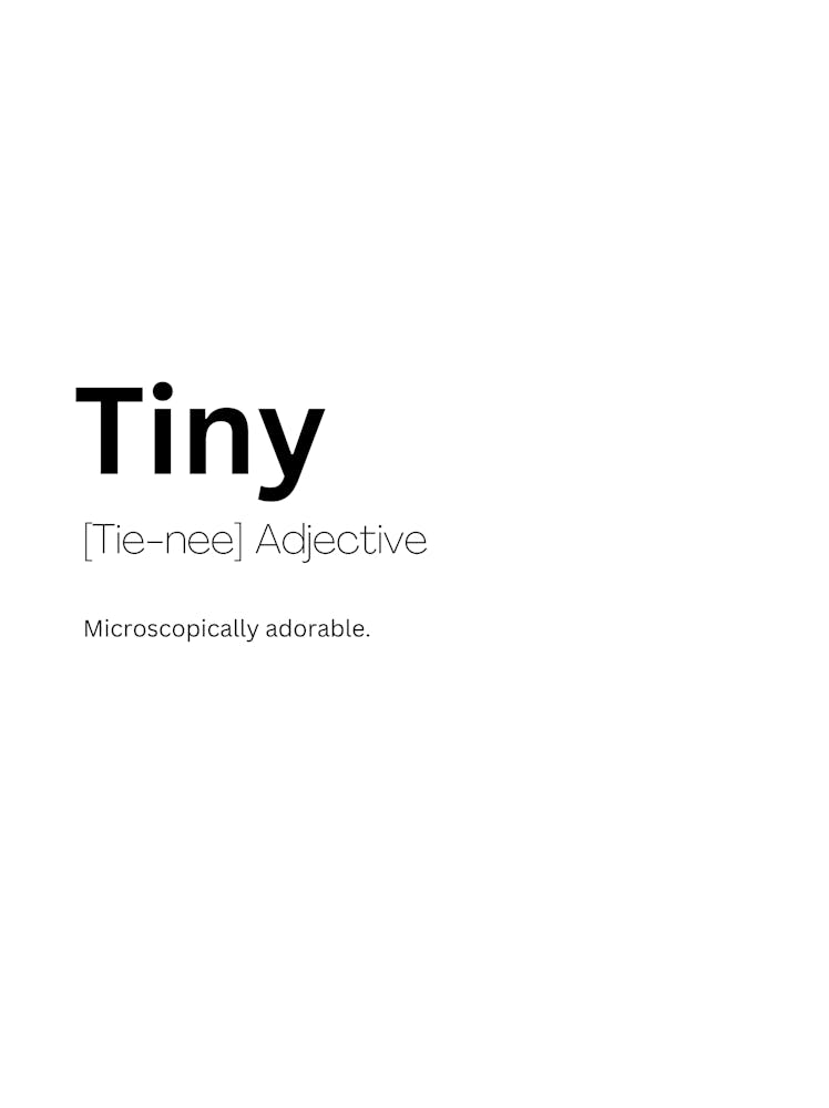 Tiny Definition Meaning Art Print by Kaigozen – Fy!