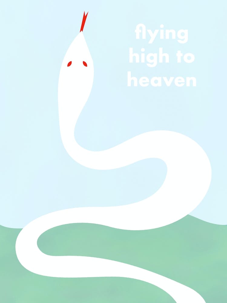 flying high to heaven - white snake Art Print by natural neutral – Fy!