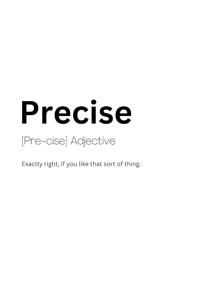 Precise Definition Meaning 1 Art Print by Kaigozen – Fy!