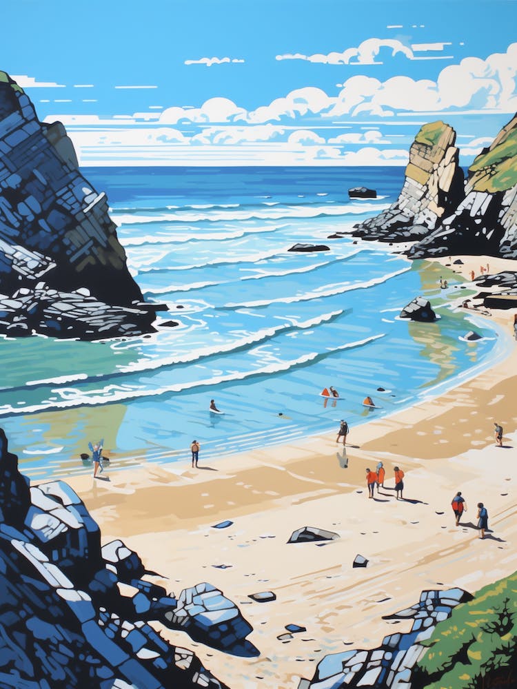 A Picture Of Barafundle Bay Beach Pembrokeshire Wales 3 Art Print by ...