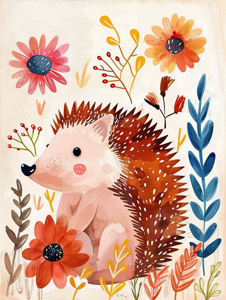 Hedgehog Gentle Touch Children Prints & Kids Posters Art Print by Art ...