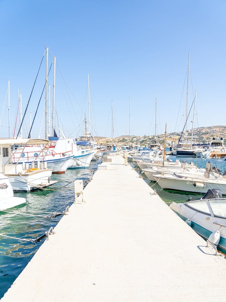 Sailboat Marina In Paros Art Print by Natasha Riha Photography – Fy!