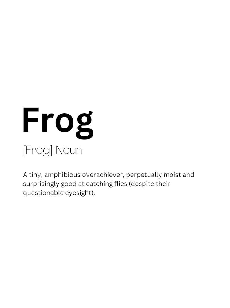 Frog Definition Meaning Art Print by Kaigozen – Fy!