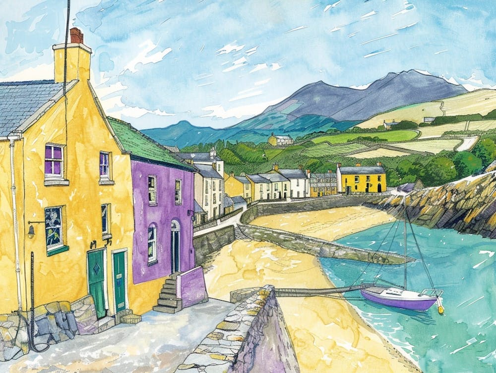 Cottages On The Beach Art Print by Pete Yates – Fy!