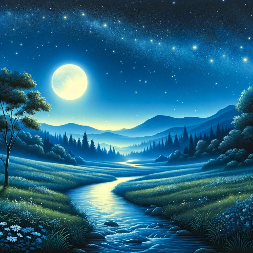 Moonlit Serenity Art Print by NZOArts – Fy!
