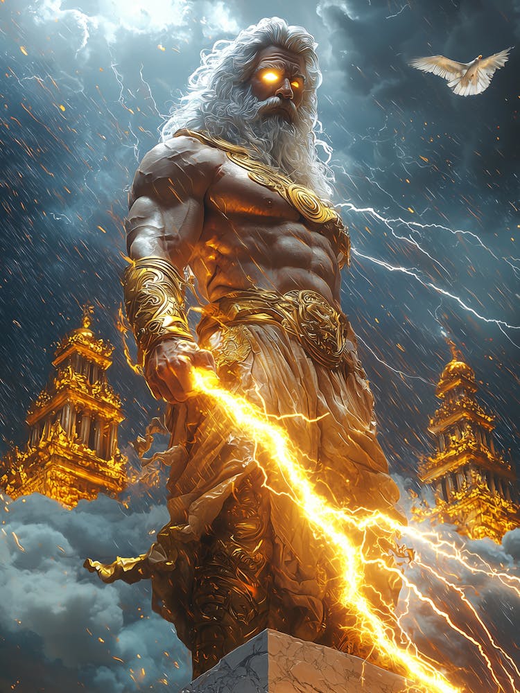 Zeus, King Of The Skies God Of Thunder Poster Art Print by Moisky – Fy!