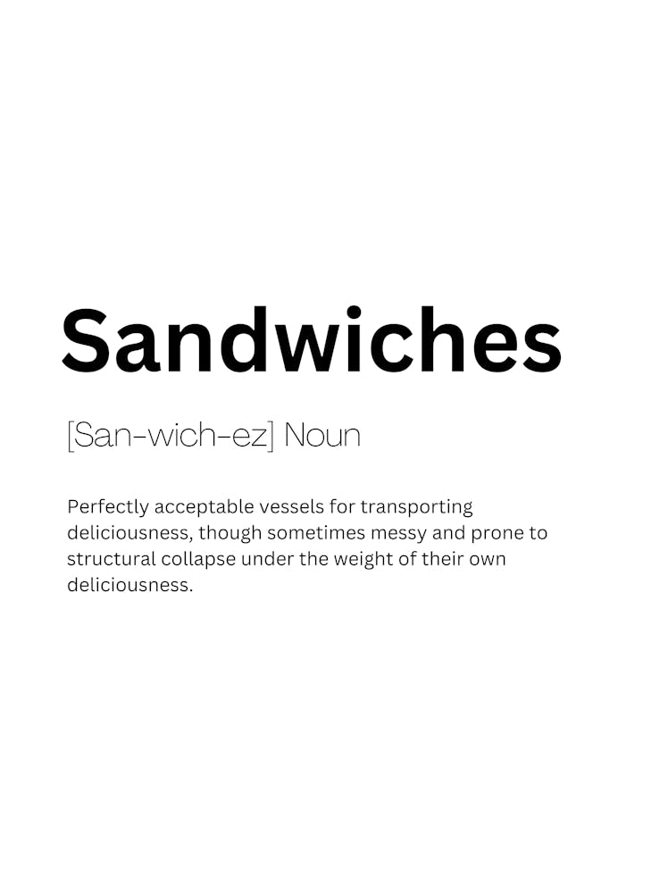 Sandwiches Definition Meaning Art Print by Kaigozen – Fy!