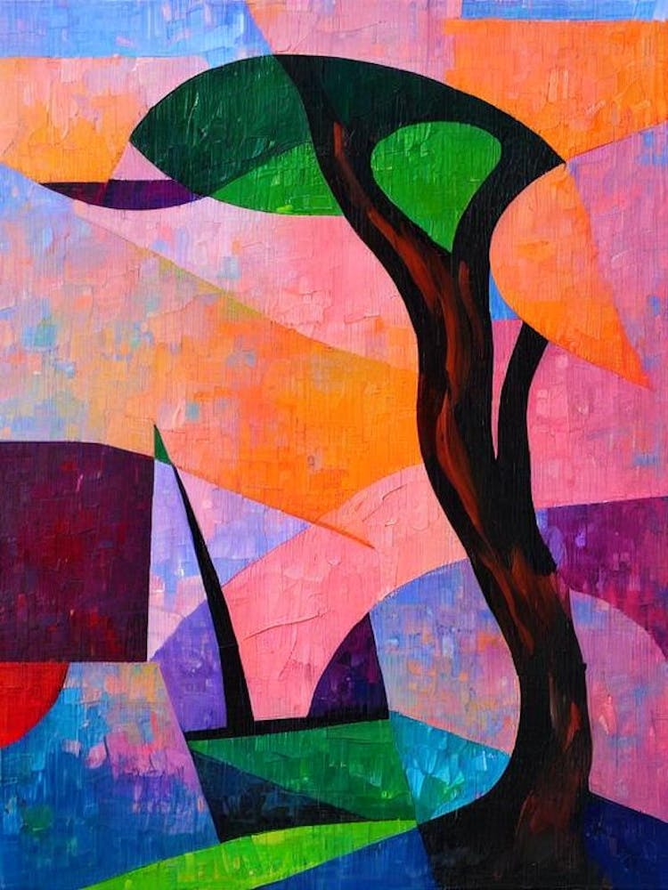 Rhododendron Tree Cubist 1 Art Print by Arboreal Impressions – Fy!