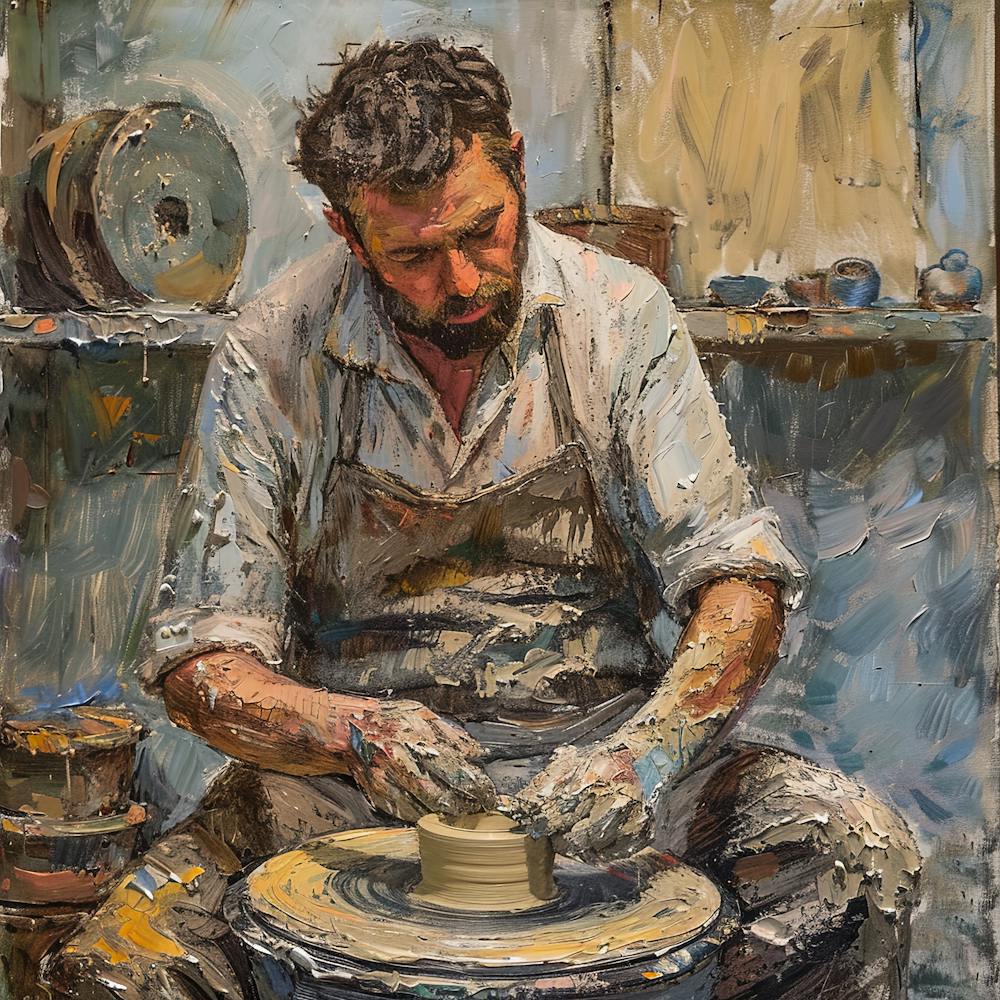 Tribute to Van Gogh: The Potter Series Art Print by David Miller – Fy!