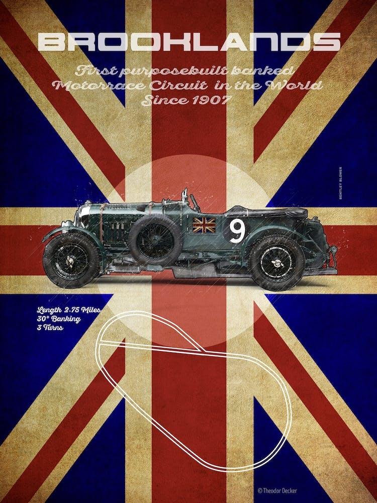 Brooklands B Blower Vintage Art Print by Theo's Picture Factory – Fy!