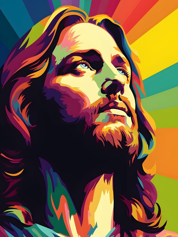 Jesus Christ Pop Art 3 Art Print by SuperNova – Fy!