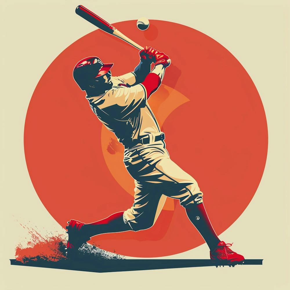 A Baseball Player Hitting Home Run Vector Design 1718672890 1 Art Print ...