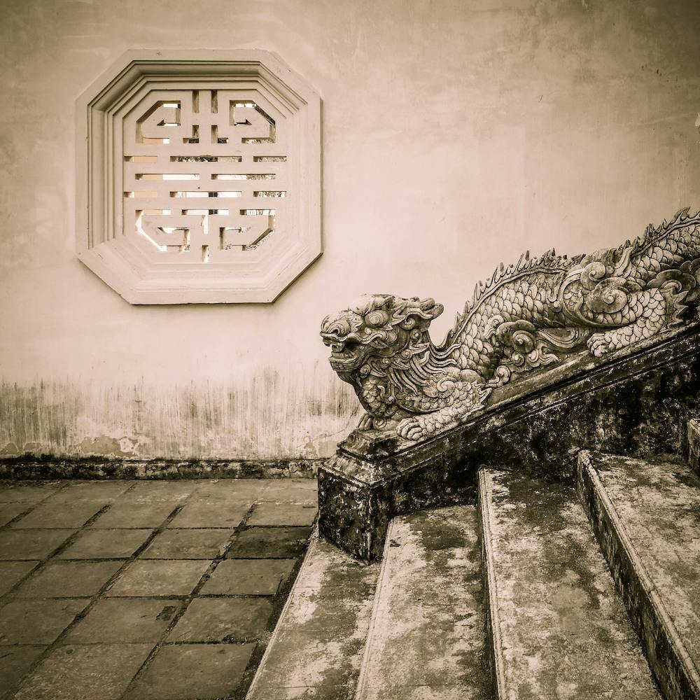 Dragon Of Hue Square Art Print by Paul J Bucknall – Fy!