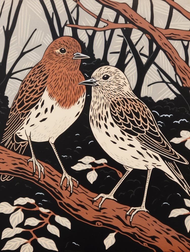 Art Nouveau Birds Poster Dunlin 4 Art Print by Feathered Muse – Fy!
