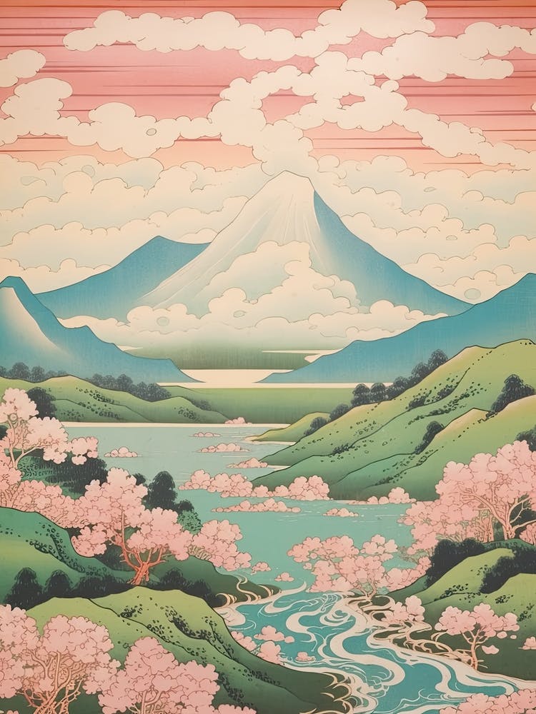 Mount Mitoku In Tottori, Japanese Landscape 3 Art Print by Travel ...