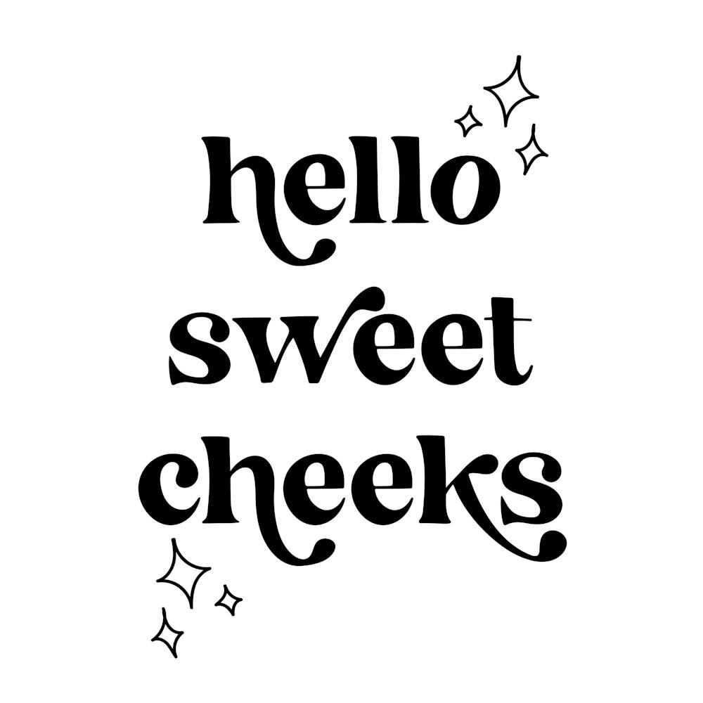 Hello Sweet Cheeks Retro Vintage Font Art Print by Typologie Paper Co – Fy!