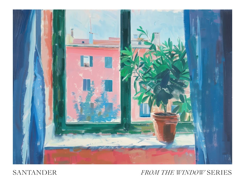 Santander From The Window Series Poster Painting 2 Art Print by Urban ...