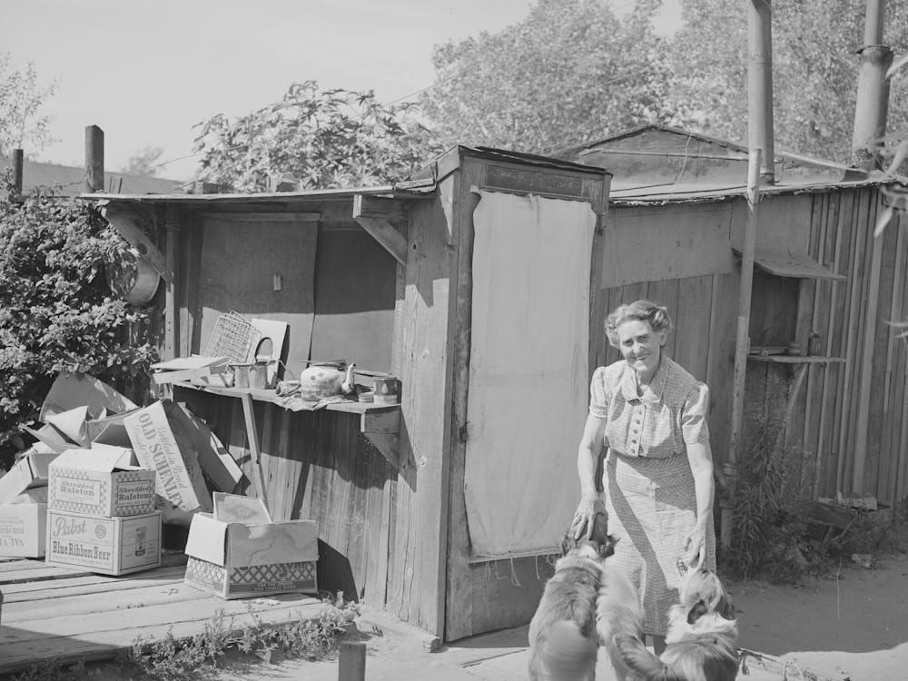 Exterior Of Shack House Which Rents For Fifteen Dollars Per Month, San ...