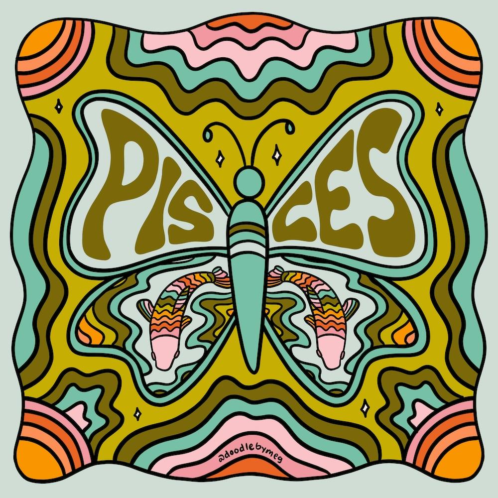 Pisces Butterfly Art Print by Doodle By Meg – Fy!