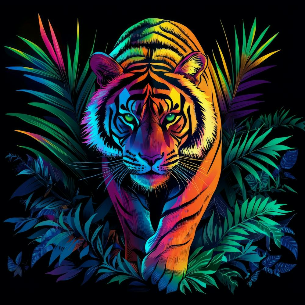 Rainbow Tiger art Art Print by Domanin_photo – Fy!