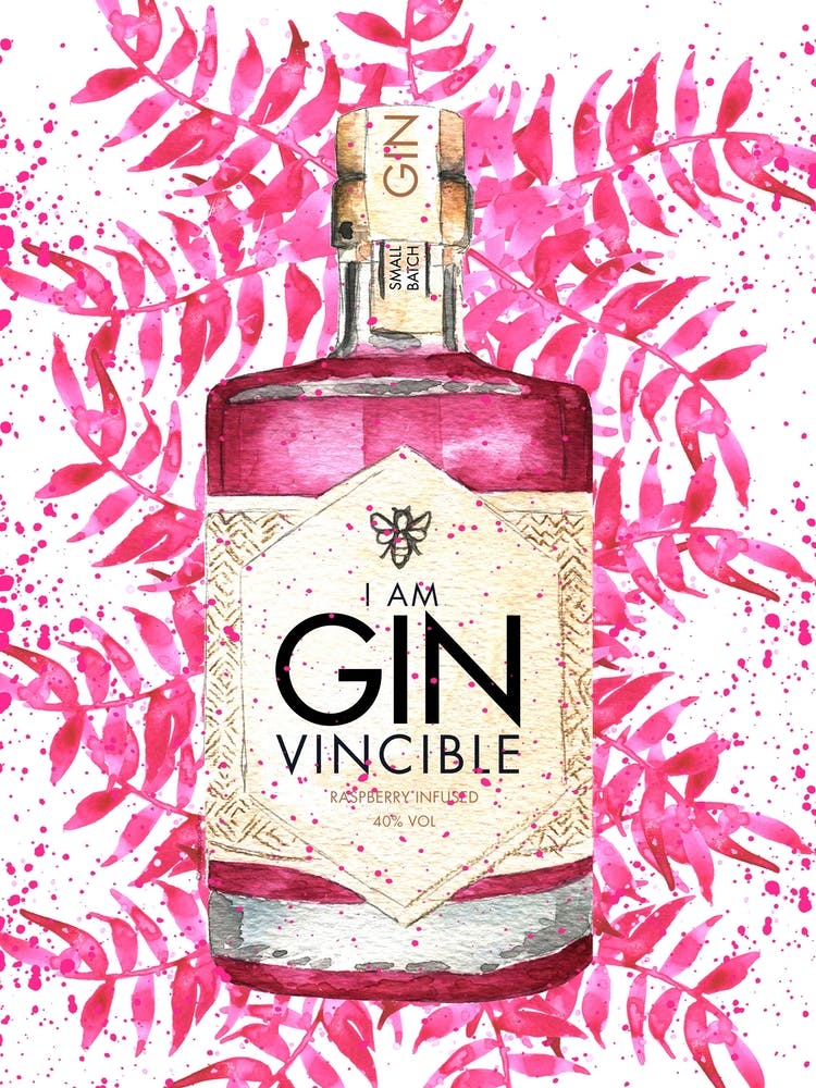 I Am Ginvincible Art Print by Mercedes Lopez Charro – Fy!
