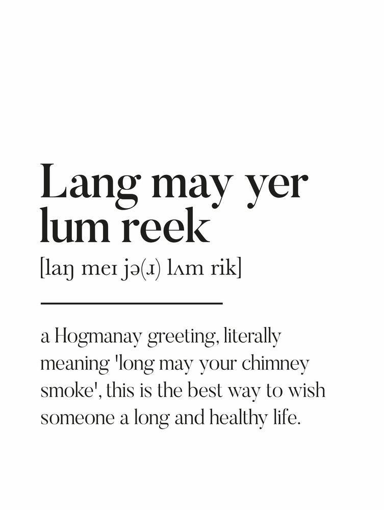 Lang May Yer Lum Reek Scottish Slang Definition Scots Banter Art Print ...