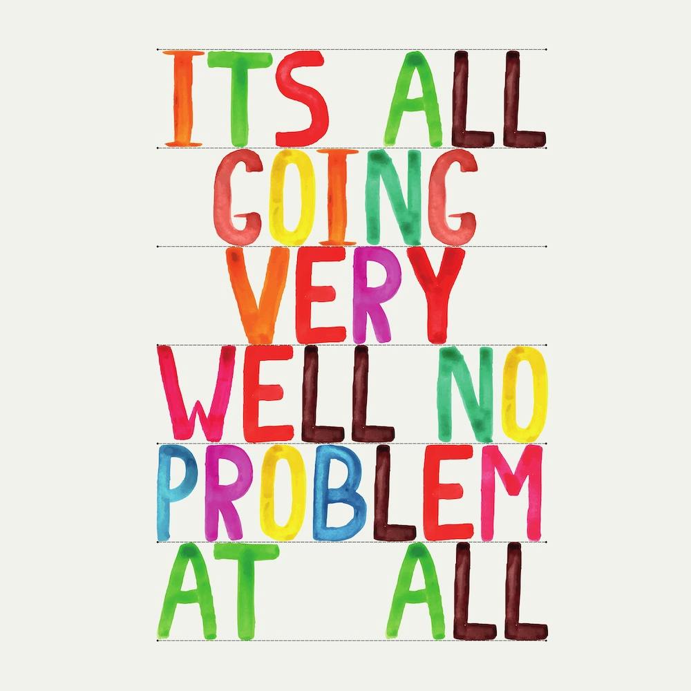 No Problem At All Square Art Print by Red Hearts Studio – Fy!