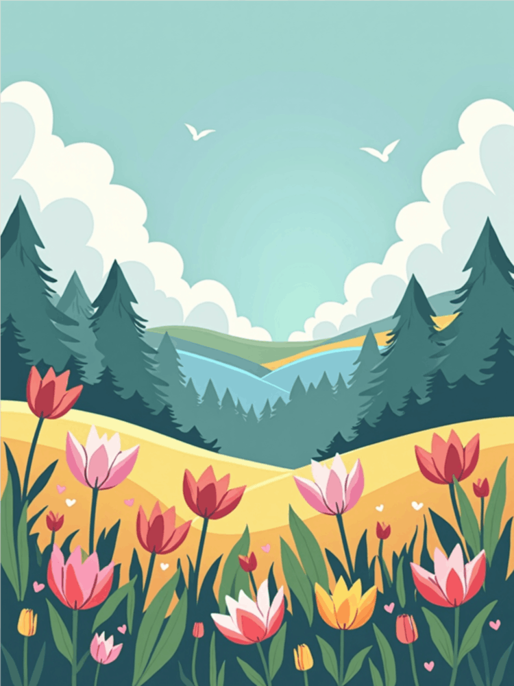 Cloudy Spring Day Art Print by Rojos Studios – Fy!