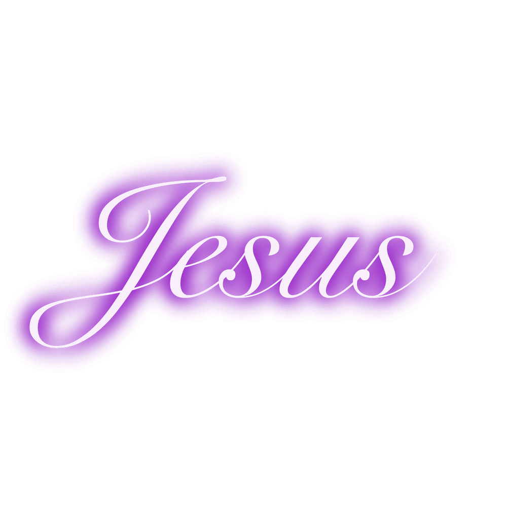 Jesus Purple Neon Art Print by Bluefish – Fy!